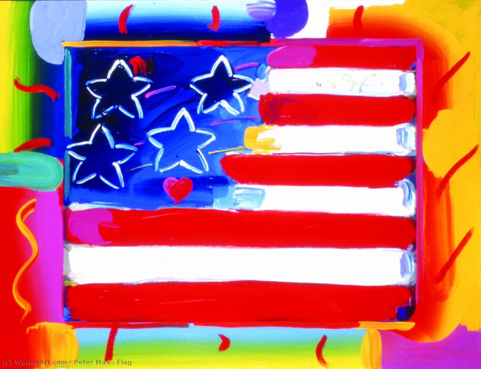 Bandera, 1954 de Peter Max (1937-2004, Germany) Peter Max | WahooArt.com