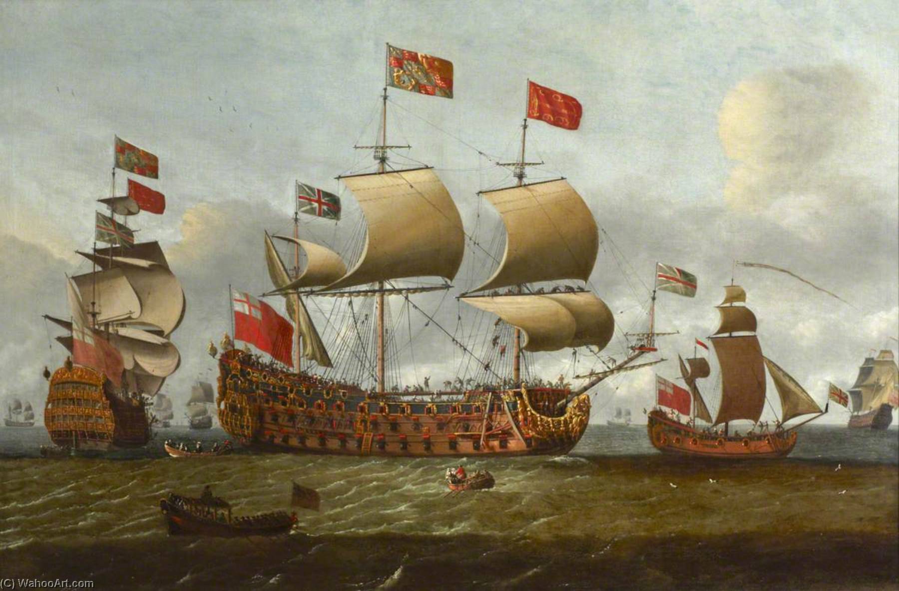 Reproducciones De Arte Del Museo HMS `Britannia` en dos posiciones de ...