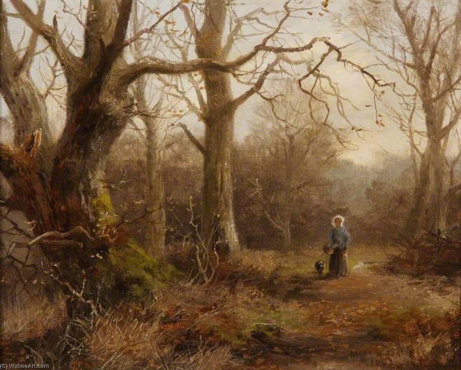 Grabados De Calidad Del Museo Escena de Woodland, 1892 de Harry William ...