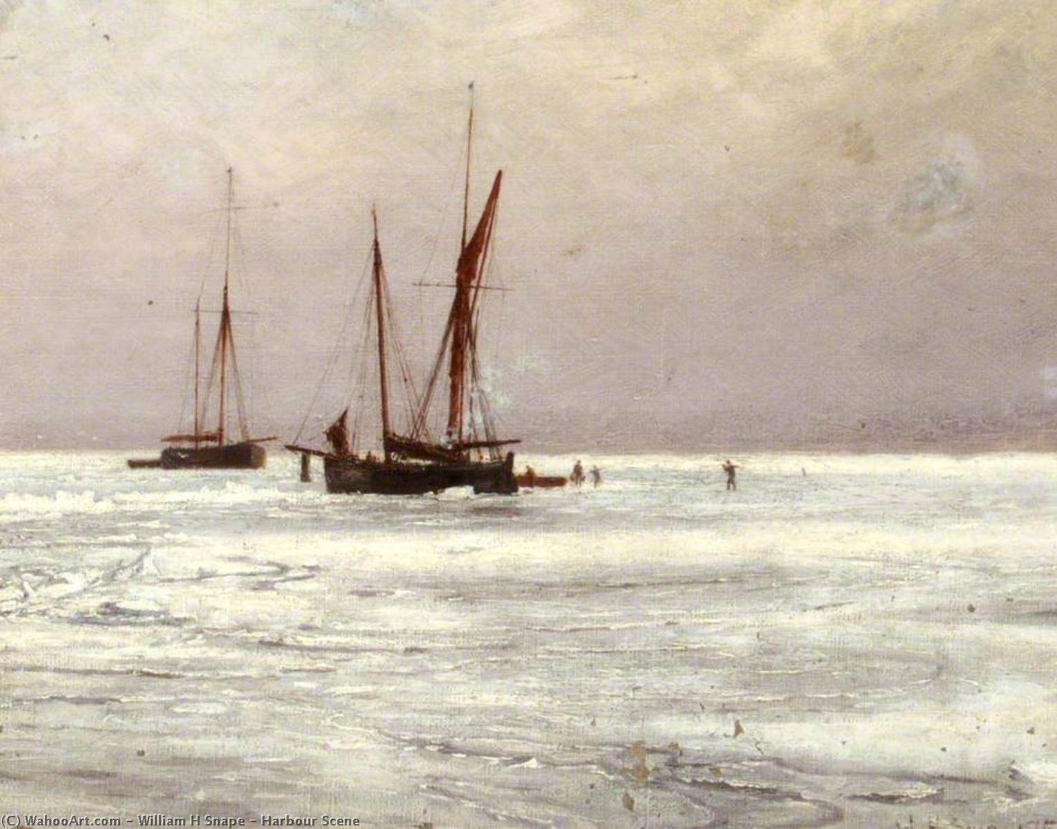 Escena de puerto, 1895 de William H Snape William H Snape | WahooArt.com