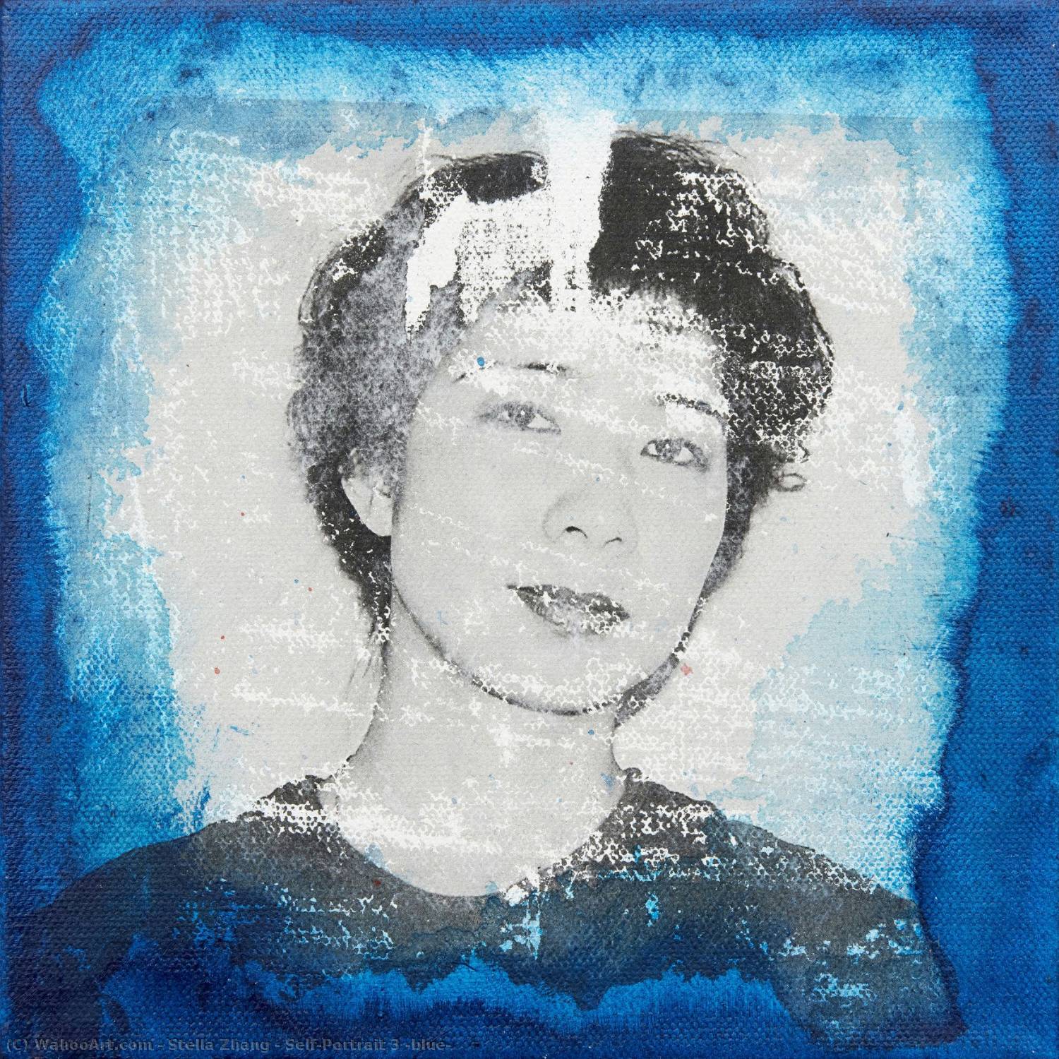 Autorretrato 3 (azul) de Stella Zhang Stella Zhang | WahooArt.com